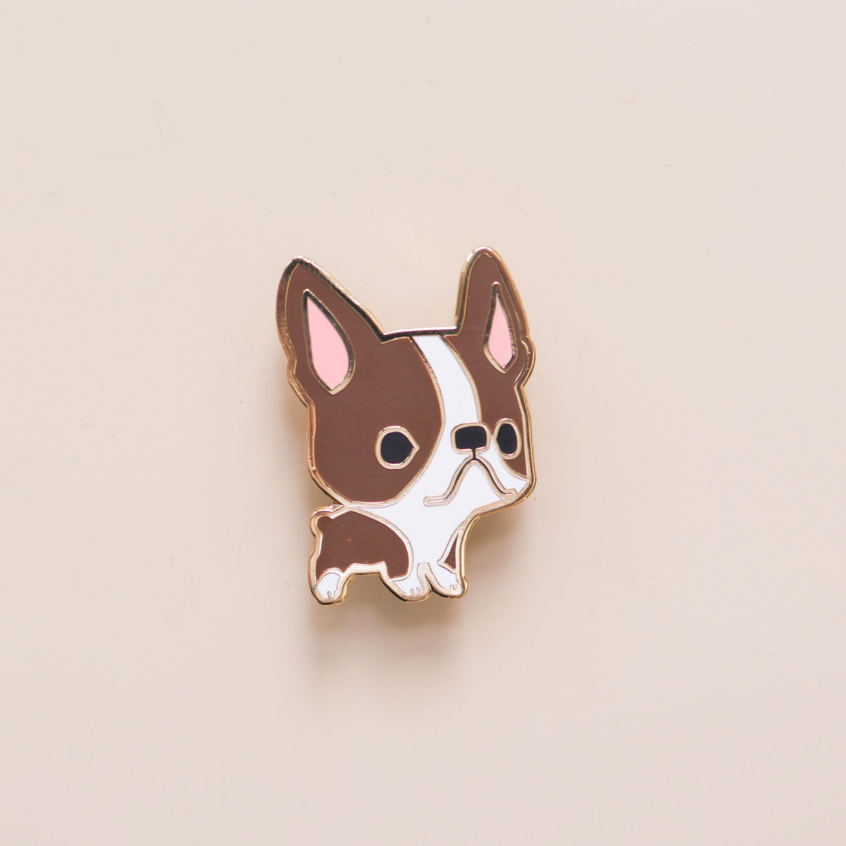Enamel Pin - Boston Terrier Pin (Seal and White) – thousandskies