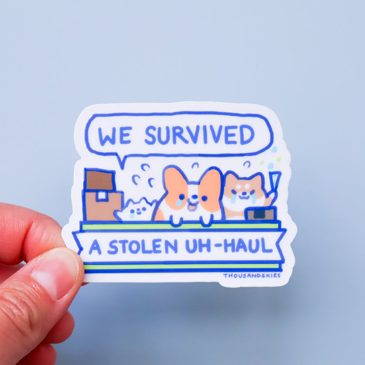 Vinyl Sticker (Transparent) We Survived a Stolen Truck – thousandskies