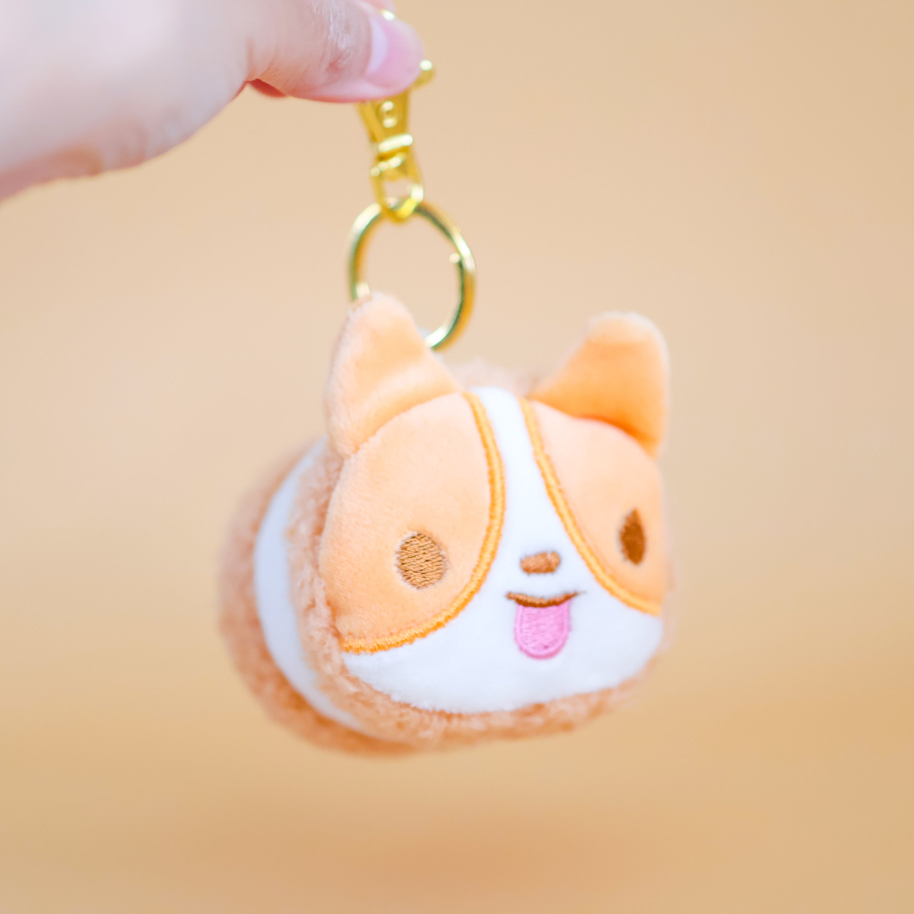 Super Fluffy Corgi - Macaron Keychain Plushie – thousandskies
