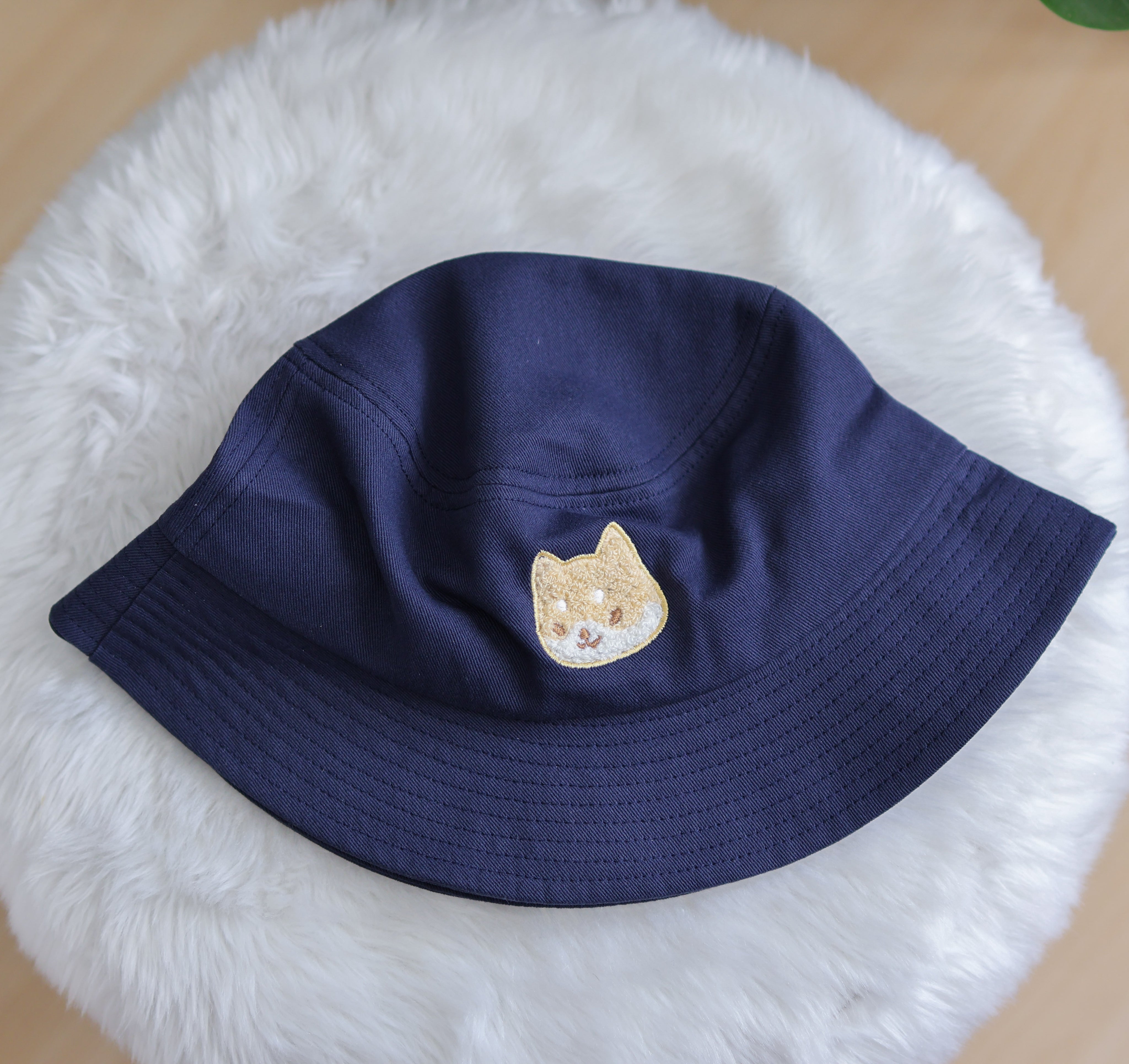 Embroidered Bucket Hat - Shiba Navy – thousandskies