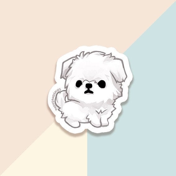 Vinyl Sticker Maltese – thousandskies