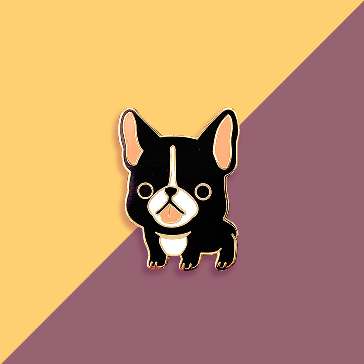 Enamel Pin - French Bulldog Pin (Black Frenchie) – thousandskies
