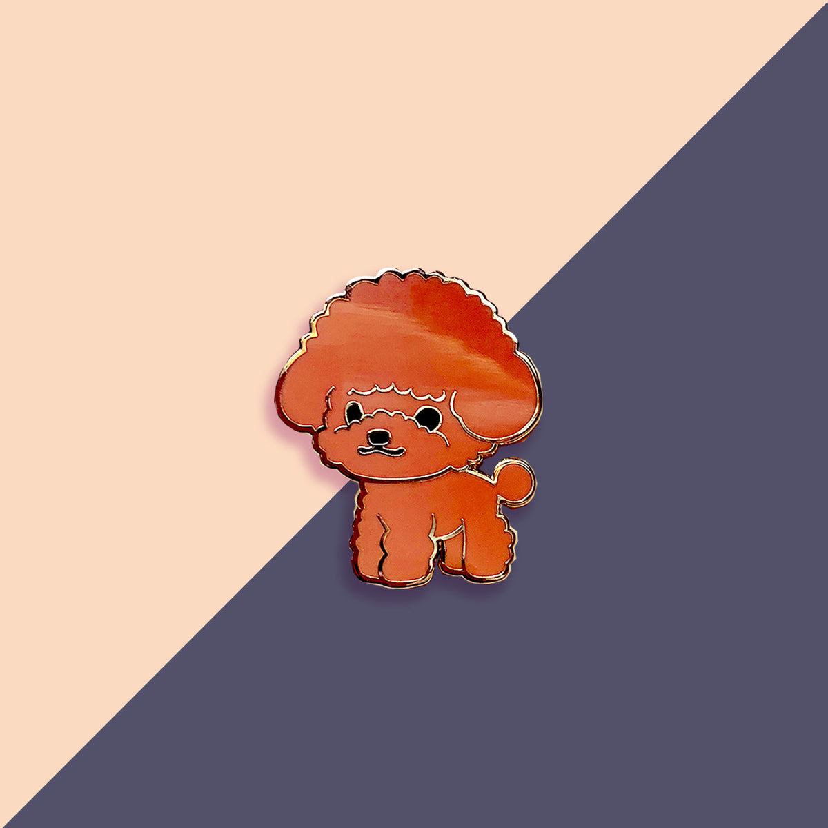 Enamel Pin - Teacup Toy Poodle Pin (Red) – thousandskies